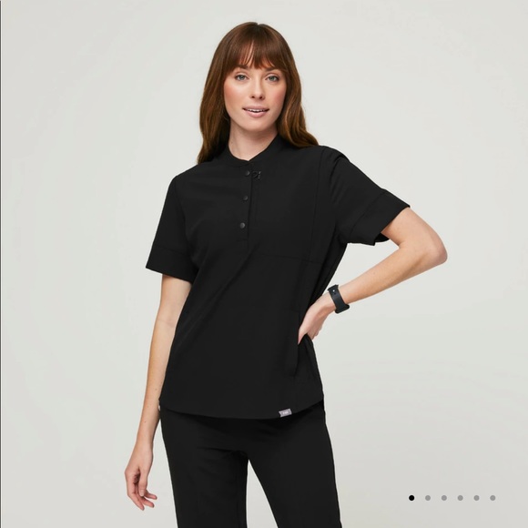 Tops | Figs Gidya Relaxed Henley Scrub Top | Poshmark